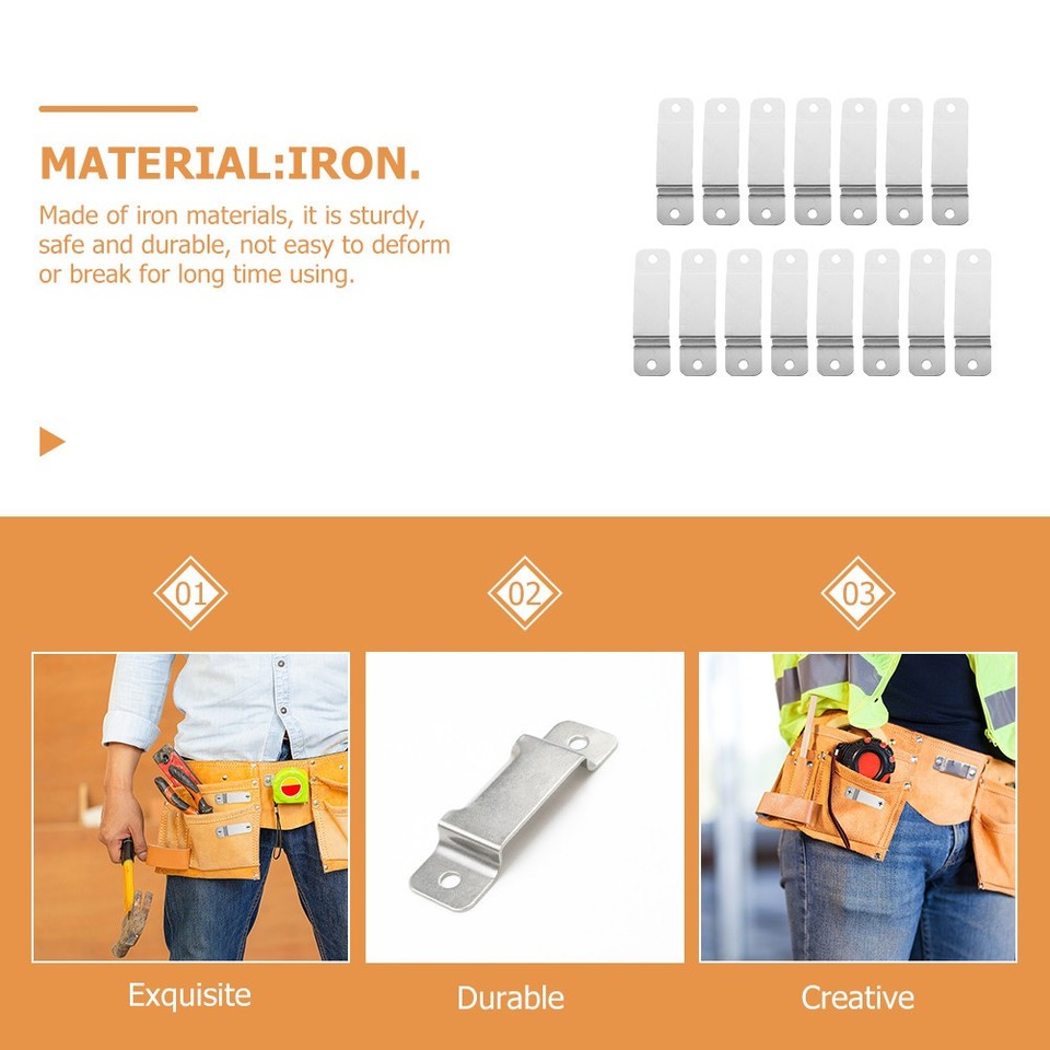 15PCS iron tape measure holder clip Tool Tape Tape Measure Belt Clip ...