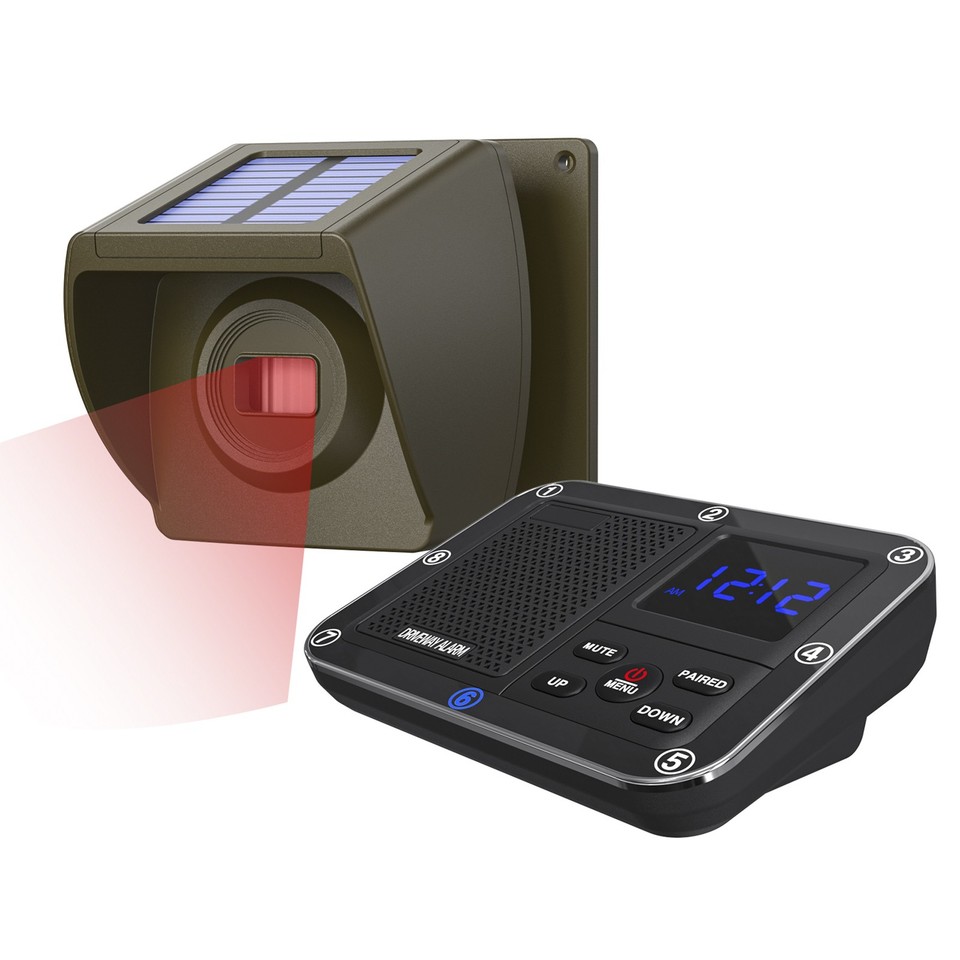 2600 feet Solar Outdoor Infrared Powered Driveway Alarms Wireless ...
