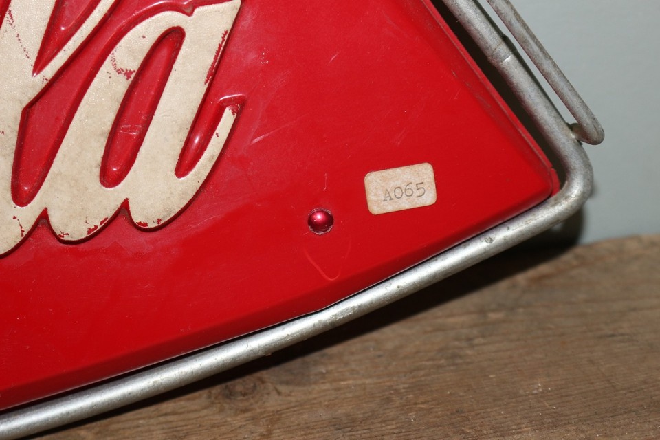 Vintage 1965 Drink Coca Cola Soda Pop Fishtail 17" Embossed Sign | eBay