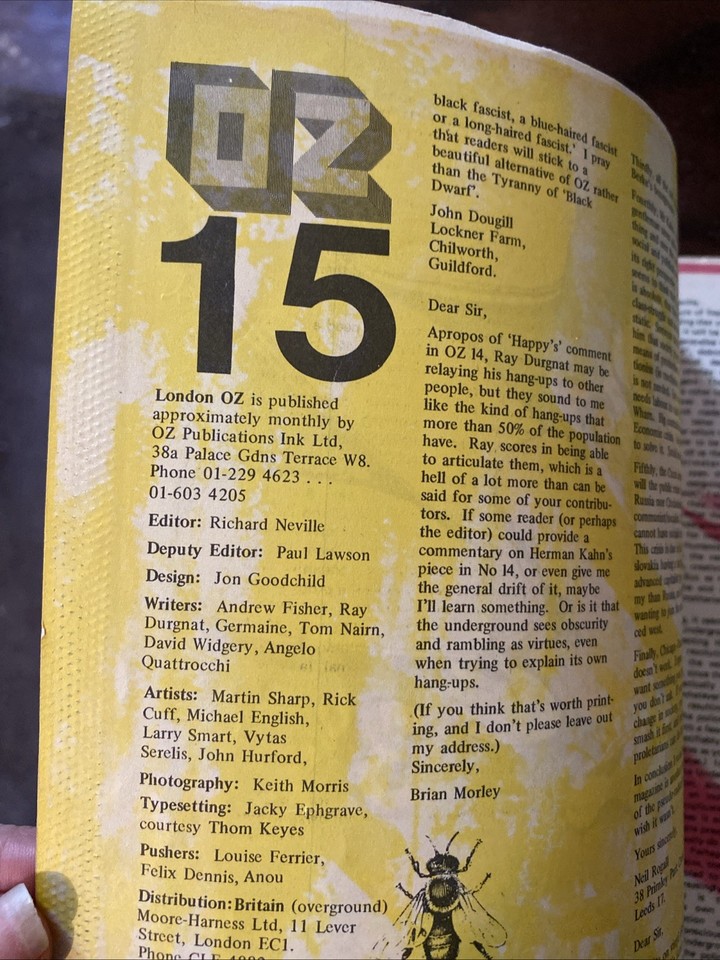 Oz Magazine Issue 15 Original Flying Saucer Vintage Sept 1968 Martin ...