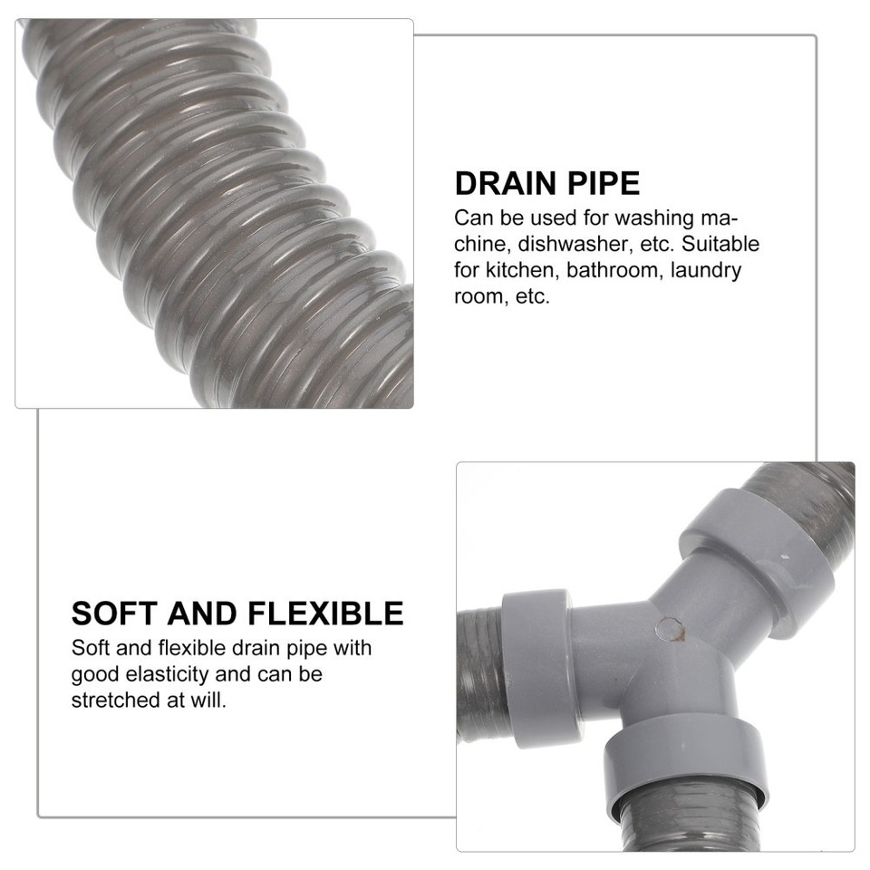 2 Pcs Drain Hose for Washing Machines Water Outlet Drainage Kitchen ...