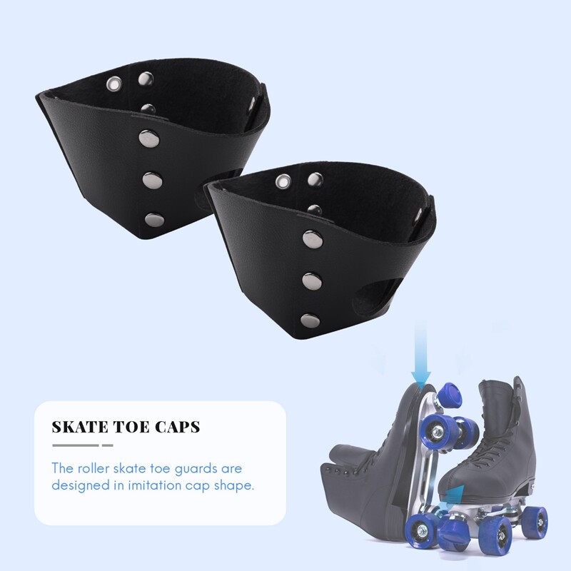 1 Pair Roller Skate Toe Caps PU Leather Skate Toe Guards for Roller ...