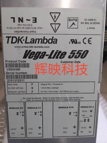 1pcs Used TDK-Lambda Vega-Lite 550 V500K6R Lambda | eBay