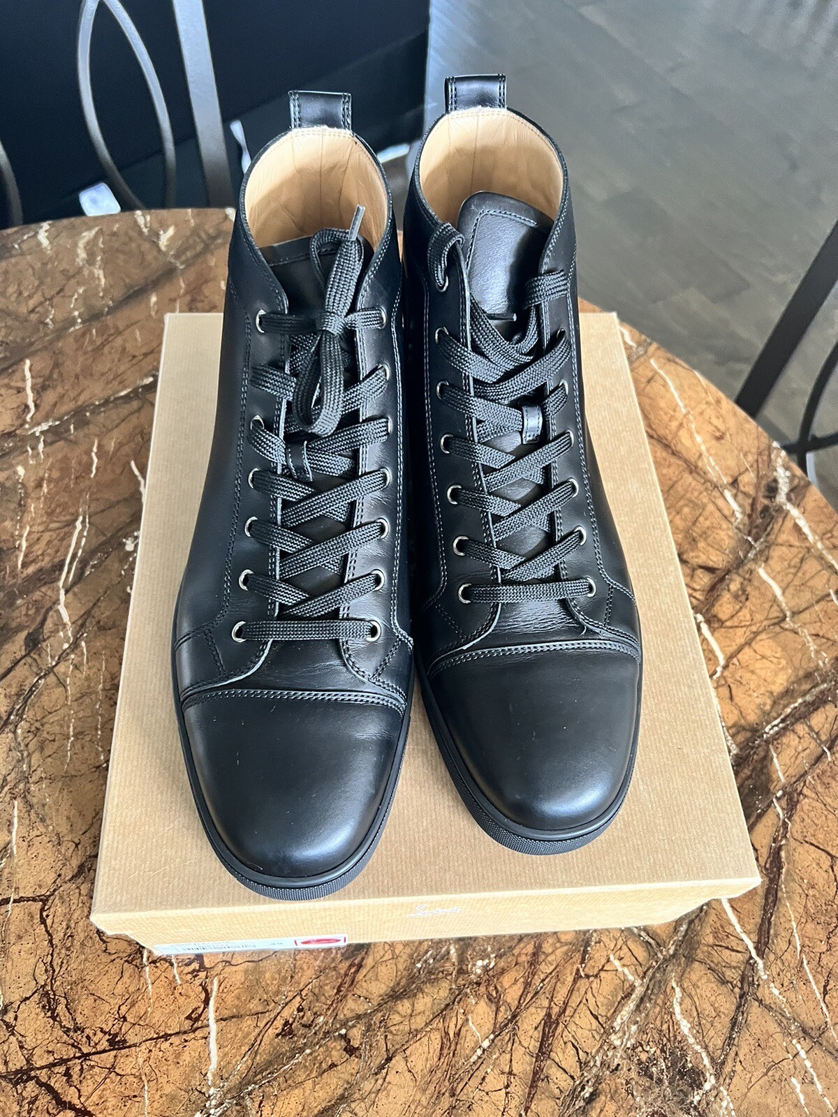 Christian Louboutin Mens Louis Flat Calf Sneakers Me… - Gem