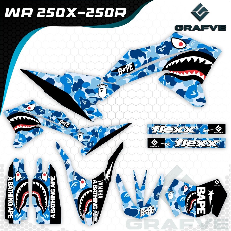 2008-2018 Yamaha WR250X WR250R WR 250 Decal/Sticker Kit | Blue | Glossy ...