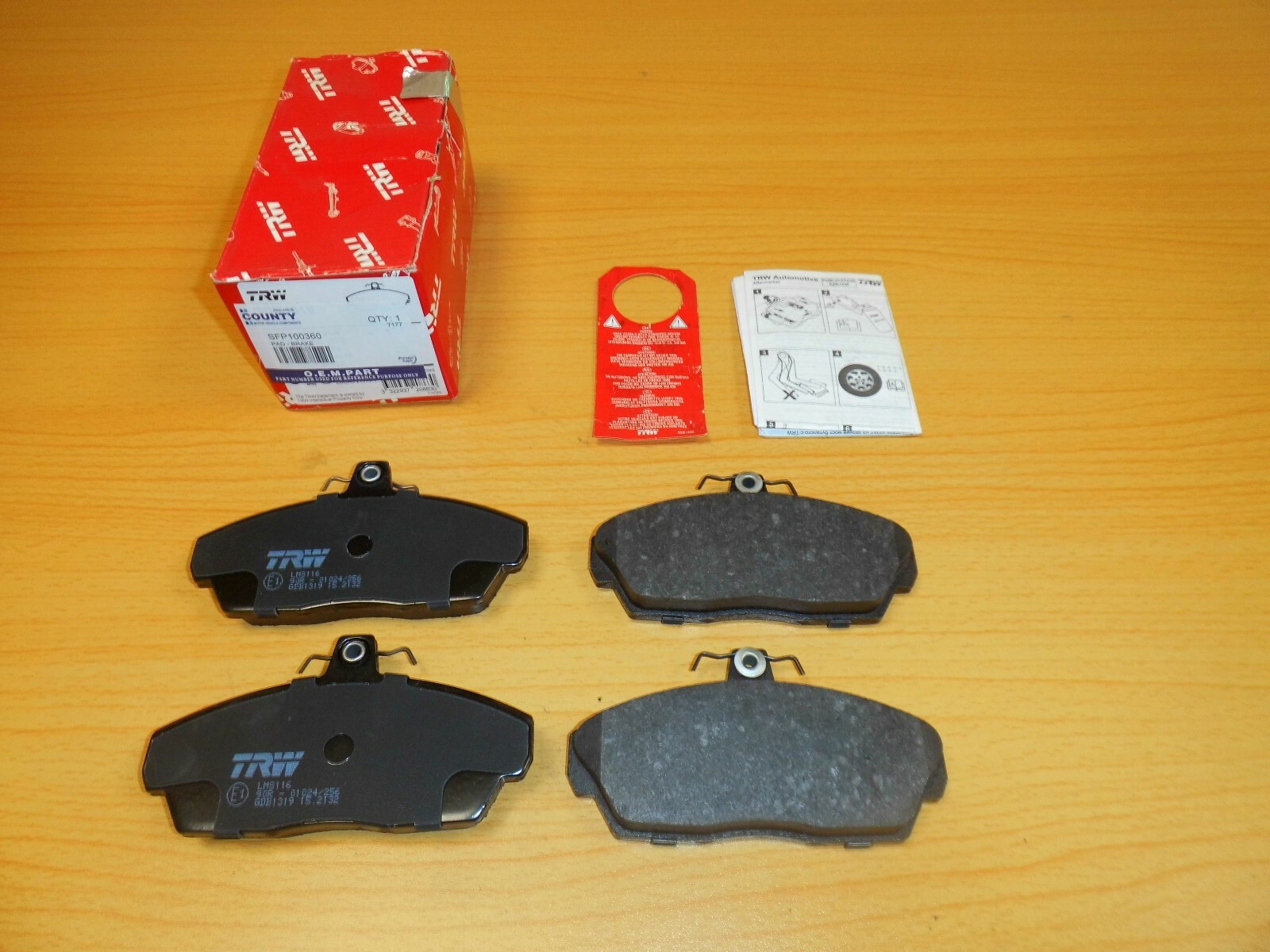 TRW OEM LAND ROVER FREELANDER 1 FRONT BRAKE PADS SFP100360 | eBay UK