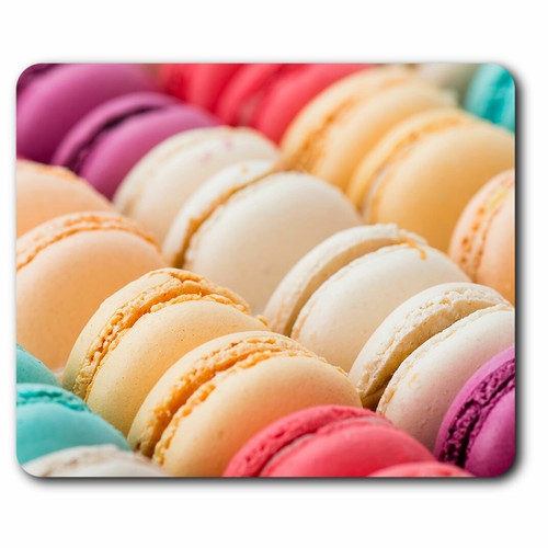 Computer Mouse Mat - Colourful Macaroons Treat Food Office Gift #16655 ...