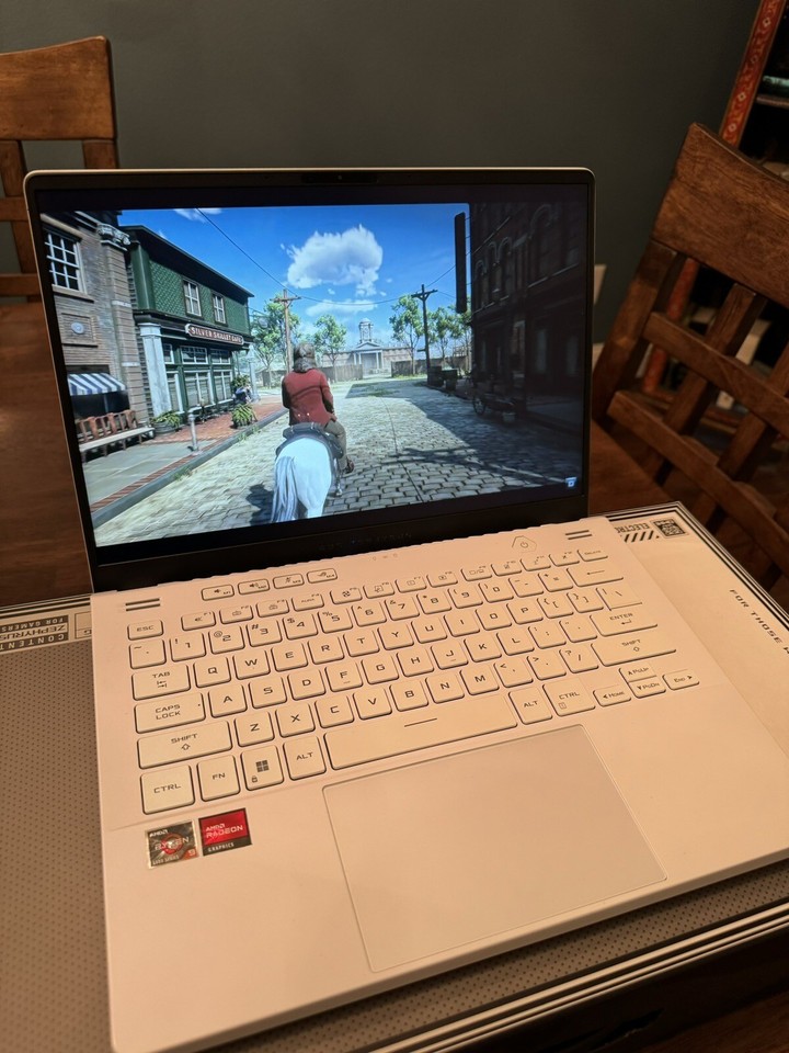 ASUS ROG Zephyrus 14” 120Hz White Gaming Laptop AMD Ryzen 9 16GB Memory ...