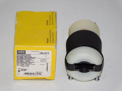 New Hubbell HBL2413 HBL Twist Lock Connector Body Insulgrip 20A 125 ...