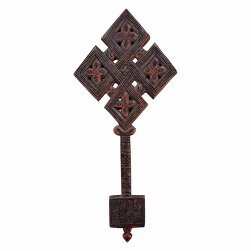 Vintage Wood Hand Carved Ethiopian Coptic Orthodox Christian Blessing ...