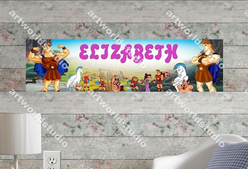 Hercules - Personalized Name Poster Customized Birthday Party Banner ...