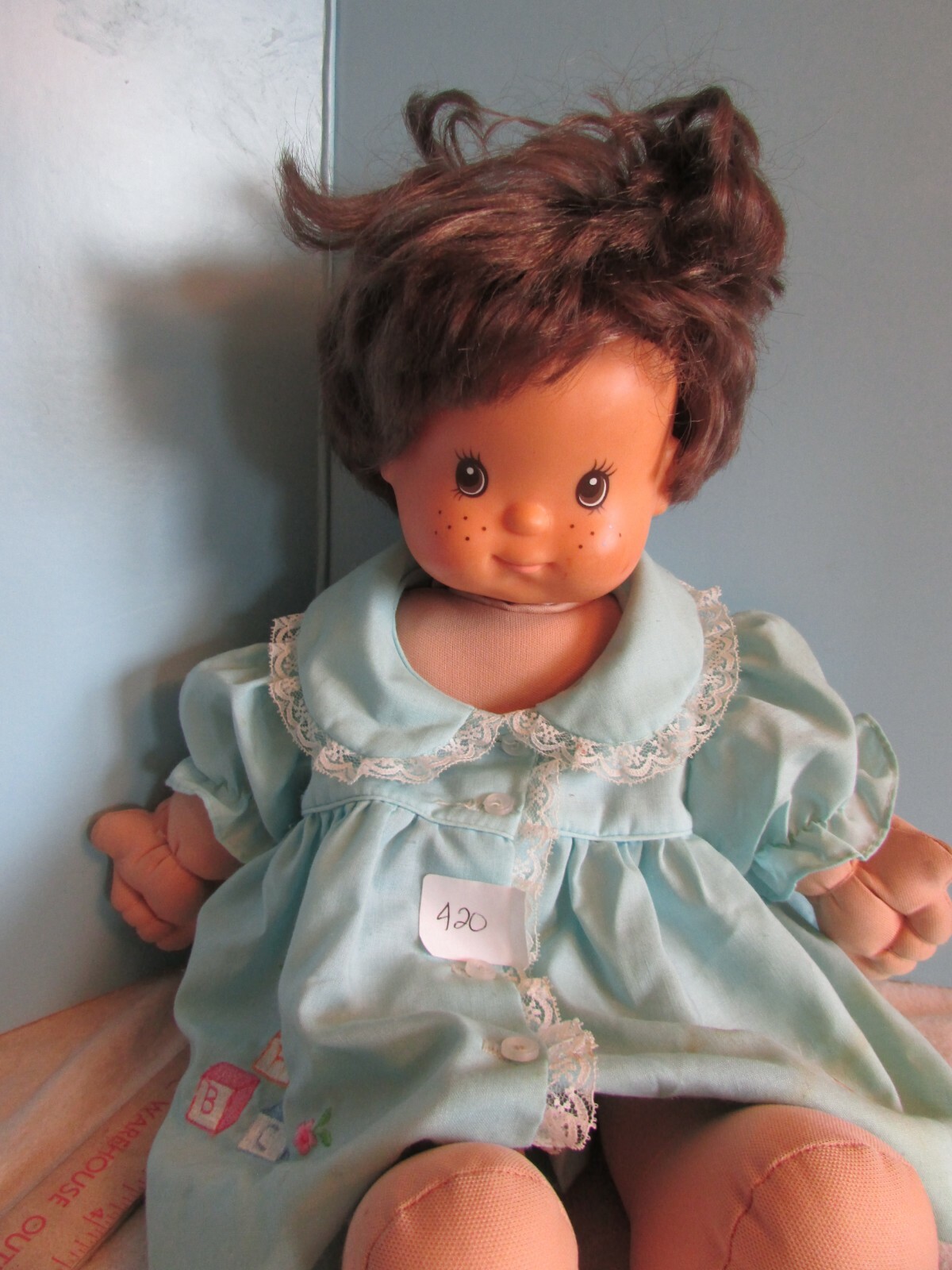 VINTAGE 1983 GATA BOX Soft Sculpted Kids 16" Plush Stuffed Girl Doll ...