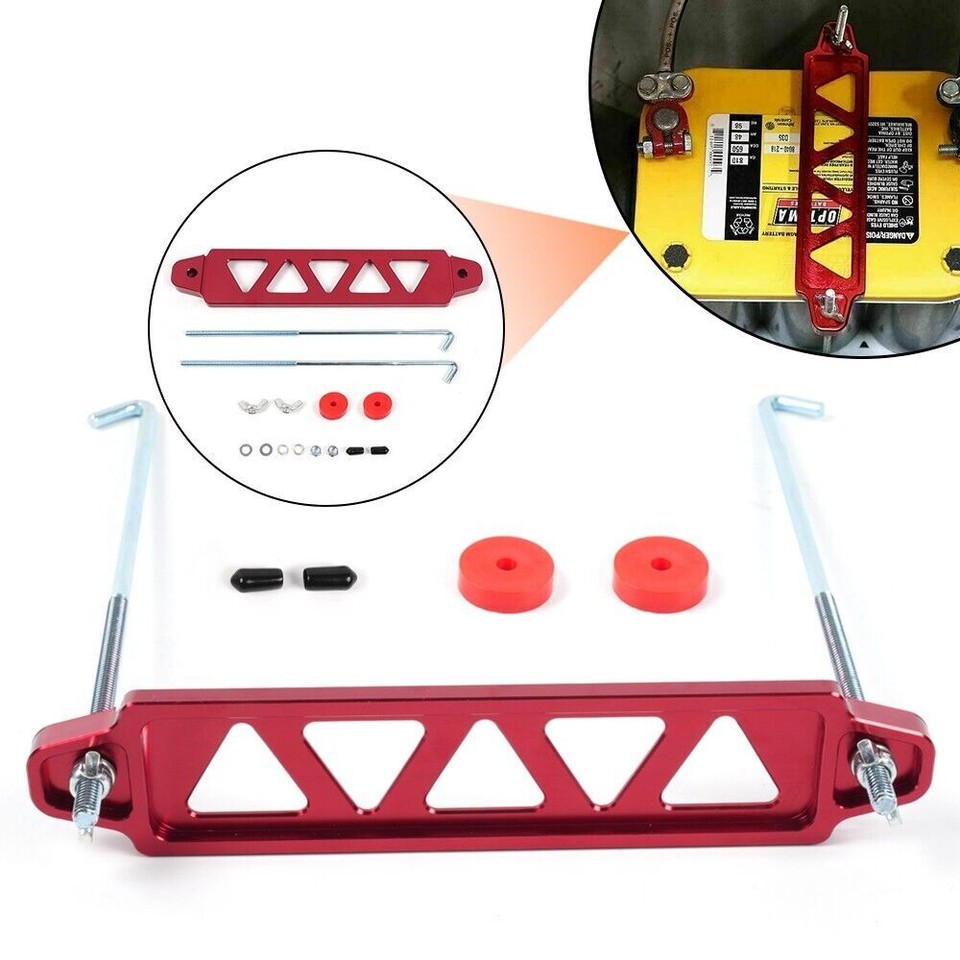 Billet Aluminum Battery Fixed Bracket Retaining Tie Down Holder 10'' J ...