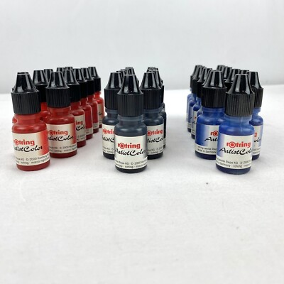 35 Professional ROTRING Artist Color Ink Watercolor Colour 10ml Red ...