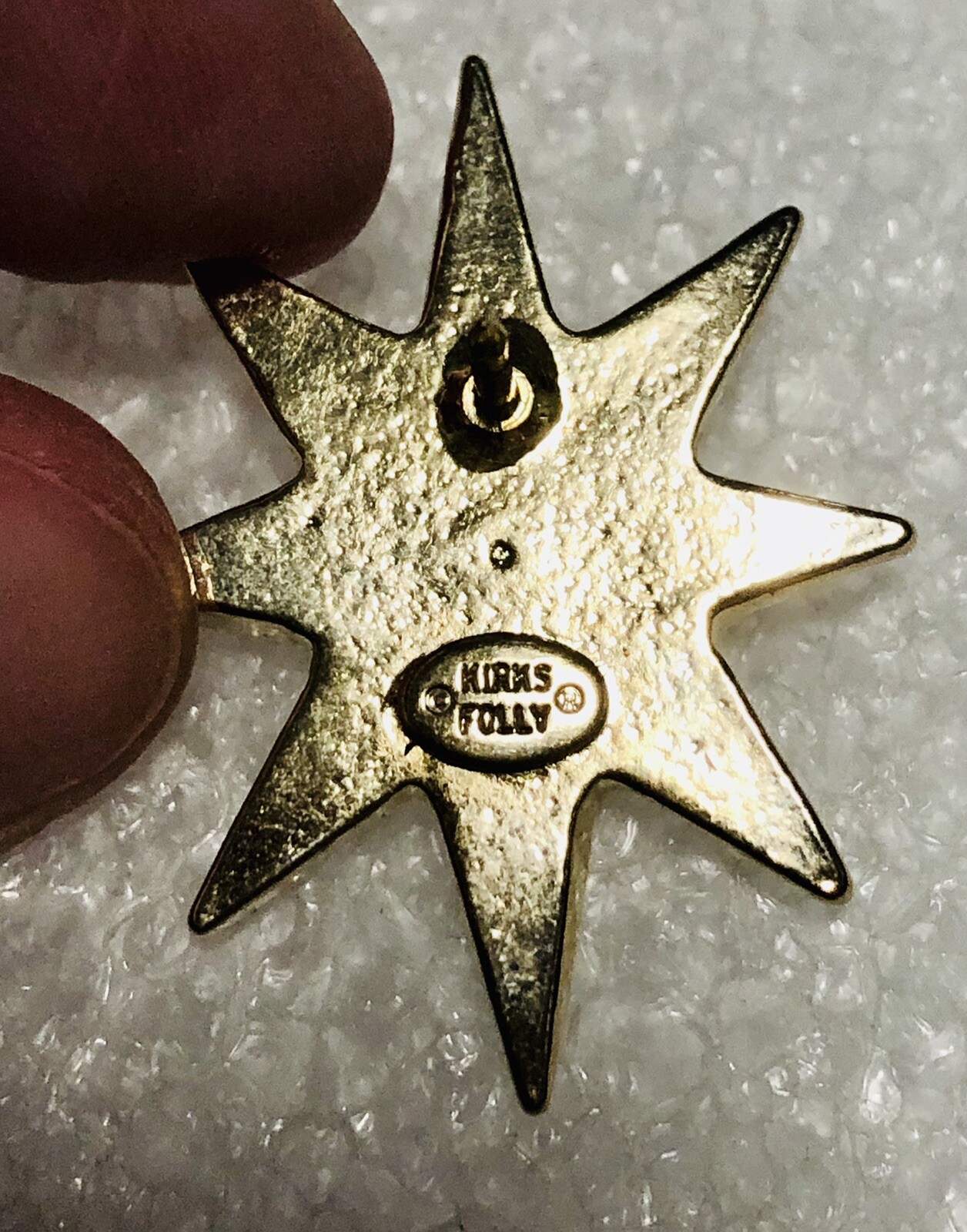 Signed Kirk’s Folly Starburst Star Tack Pin - AB Auro… - Gem