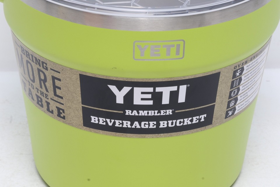 Yeti Rambler Beverage Bucket With Lid In Chartreuse RARE | eBay