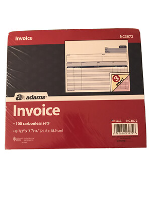 Adams Invoice Forms 7.44 x 8.5 Inches 3-Part Carbonless White/Canary ...