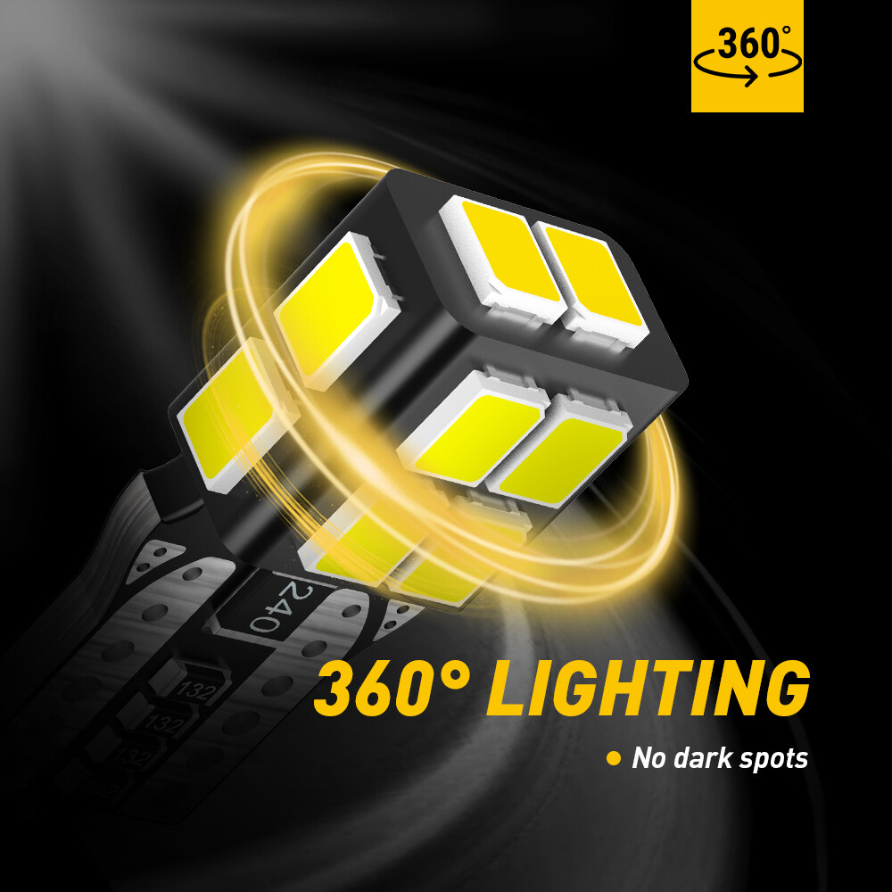 2 PCS White T10 194 W5W 168 SMD Waterproof Bright Wedge Interior LED ...