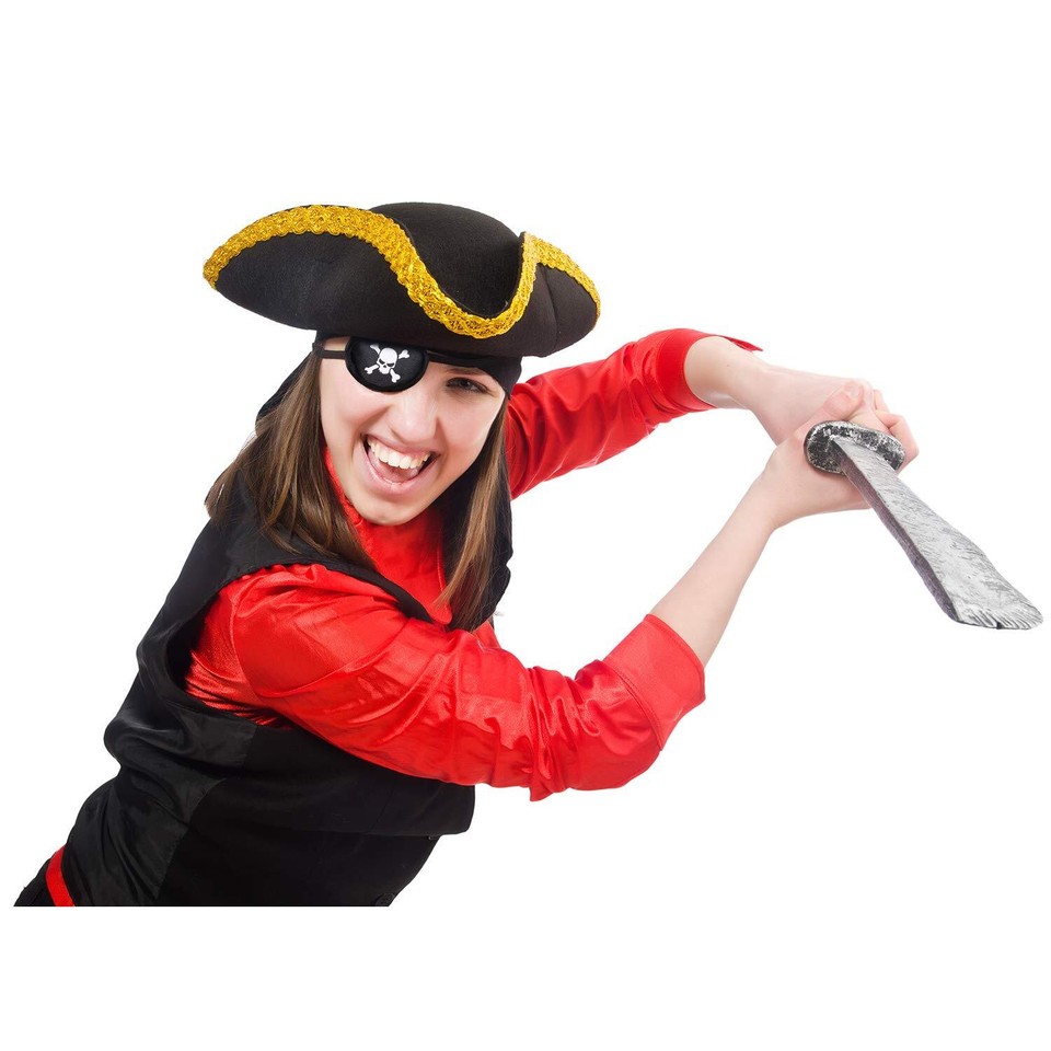 24 Pcs Eye Patches Single Eye Skull Captain Eye Patches for Carnival ...