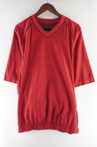 FootJoy Size Medium Red Pullover Jacket Short Sleeve Stretch V Neck ...