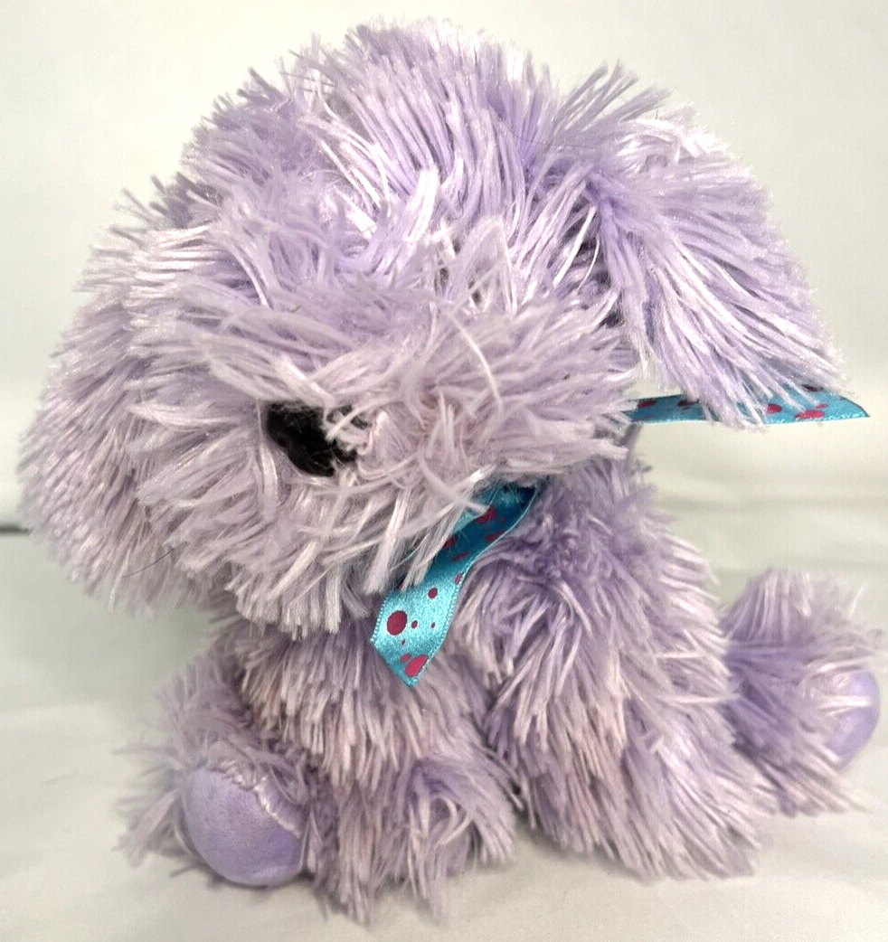 Dan Dee Fluffy Purple Dog Plush Stuffed Toy 7” Collectors Choice Plush ...