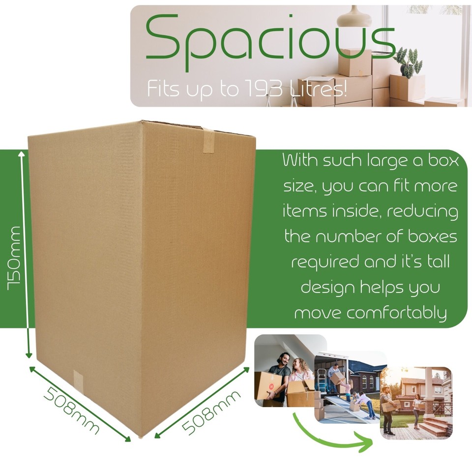 1X Extra Large 20x20x30 Cardboard Boxes Strong Double Wall Removal ...