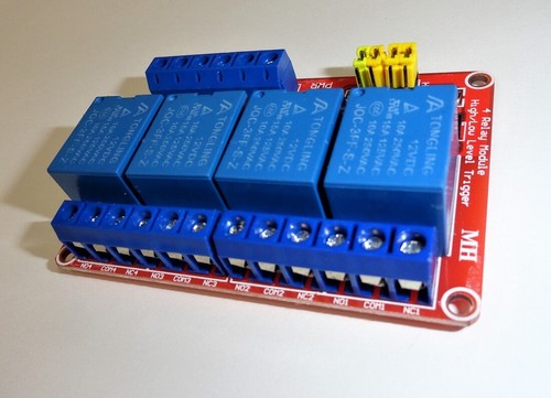 4-Channel 12VDC 10A Relay Board Optocoupler Isolation, Hi/Low Level ...