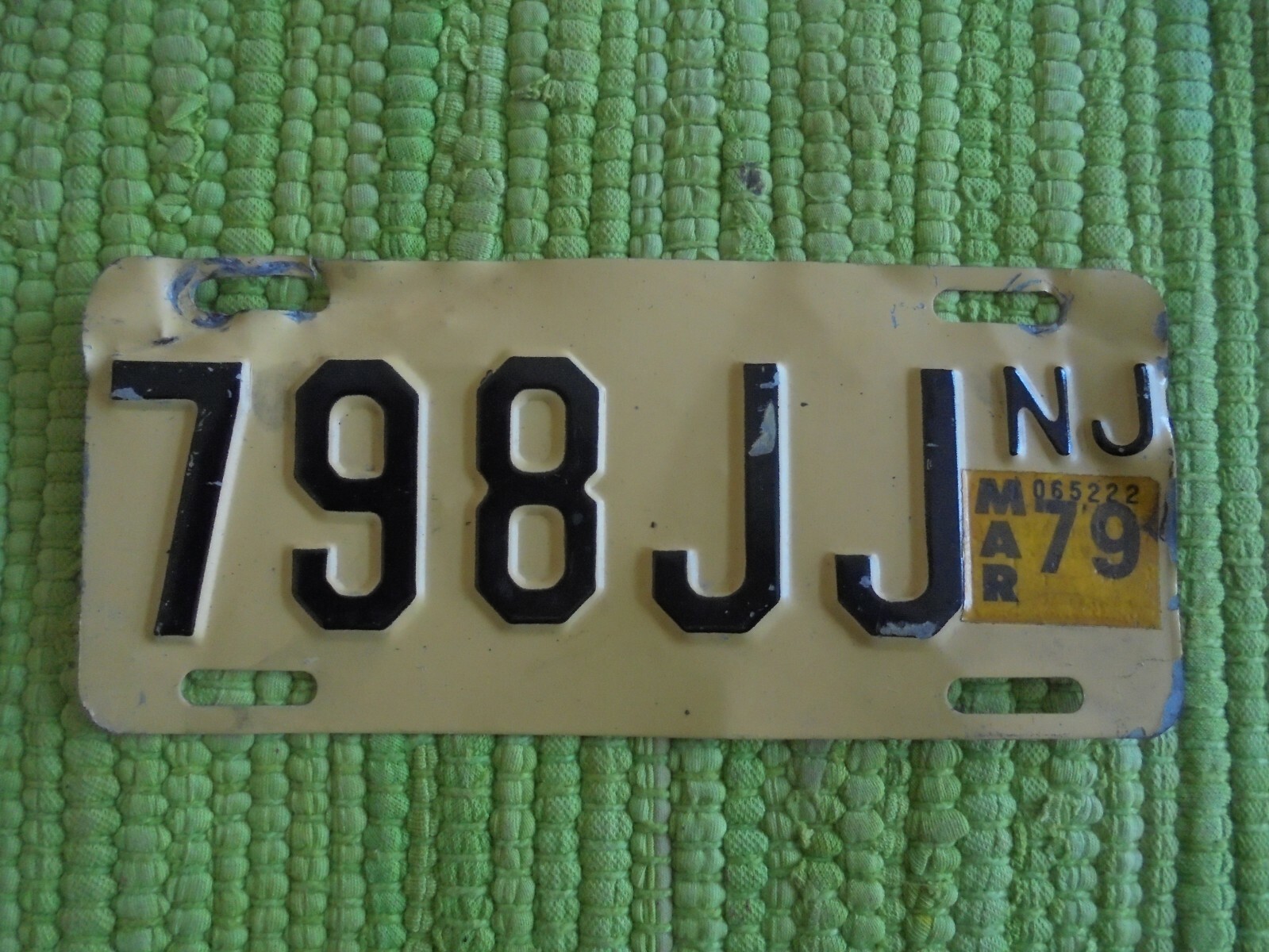 1979 New Jersey MOTORCYCLE License Plate 79 NJ Tag 798JJ | eBay