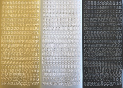 8mm Uppercase Alphabet Type 2 PEEL OFF STICKERS ! ? , ' Alphabets ...