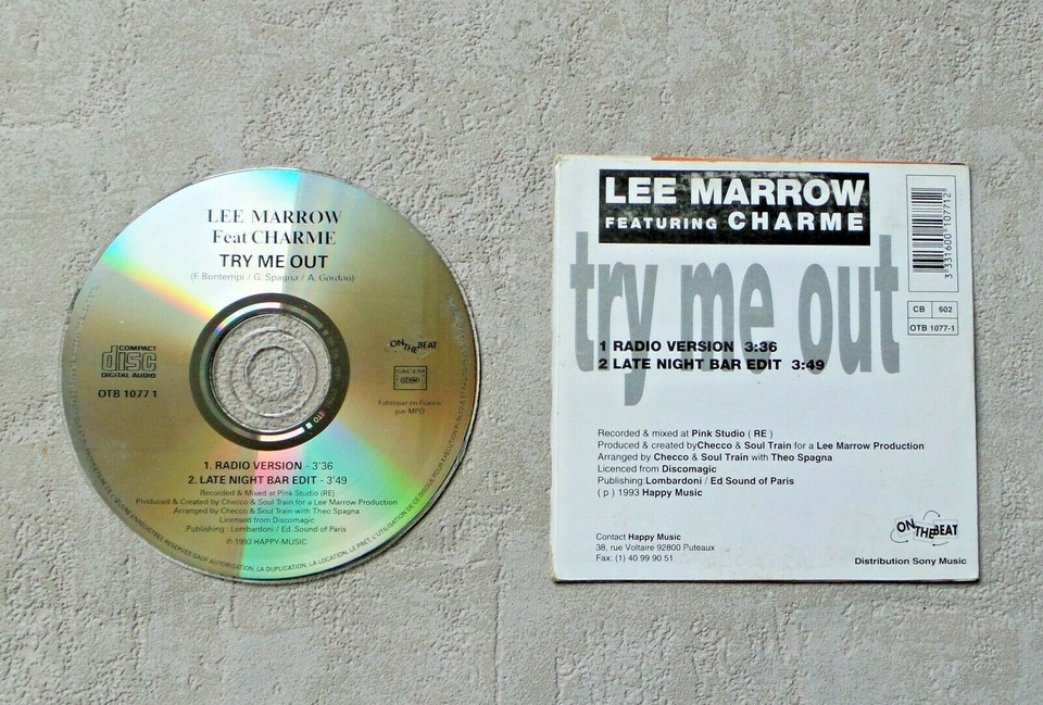 CD AUDIO MUSIQUE / LEE MARROW FEAT. CHARME "TRY ME OUT" CDS 2T 1993 ON ...