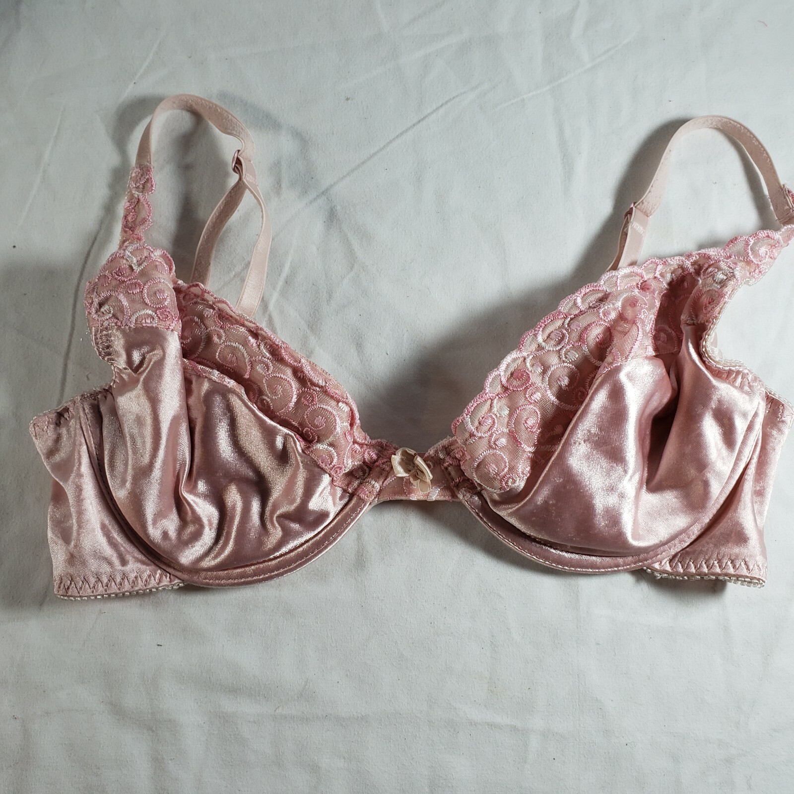 Victoria's Secret Second Skin Satin Padded Bra 36C Rose Pink Lace | eBay