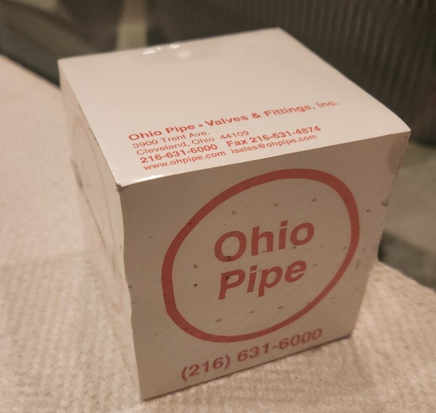 Vintage OHIO PIPE Notepad ~ 3.5" Cube ~ Cleveland, OH ~ New Sealed | eBay