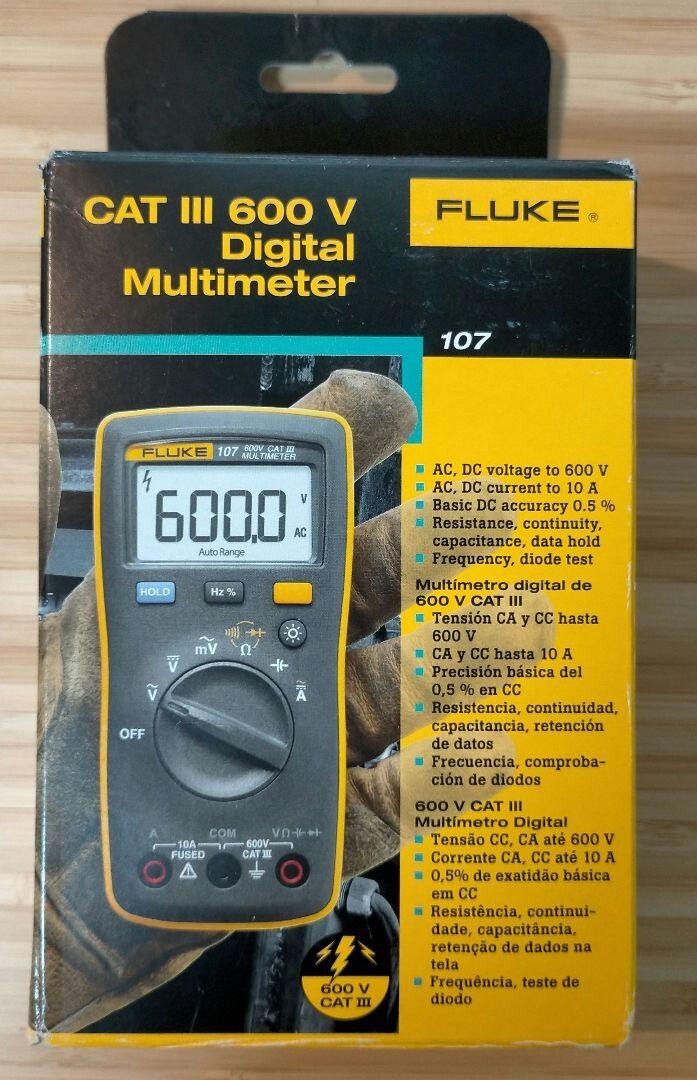 Fluke 107 AC/DC Current Handheld Digital Multimeter 95969678780 | eBay