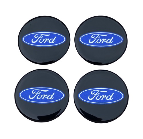 Blue Ford Oval Wheels Center Cap decals emblems hub Steering wheel ...