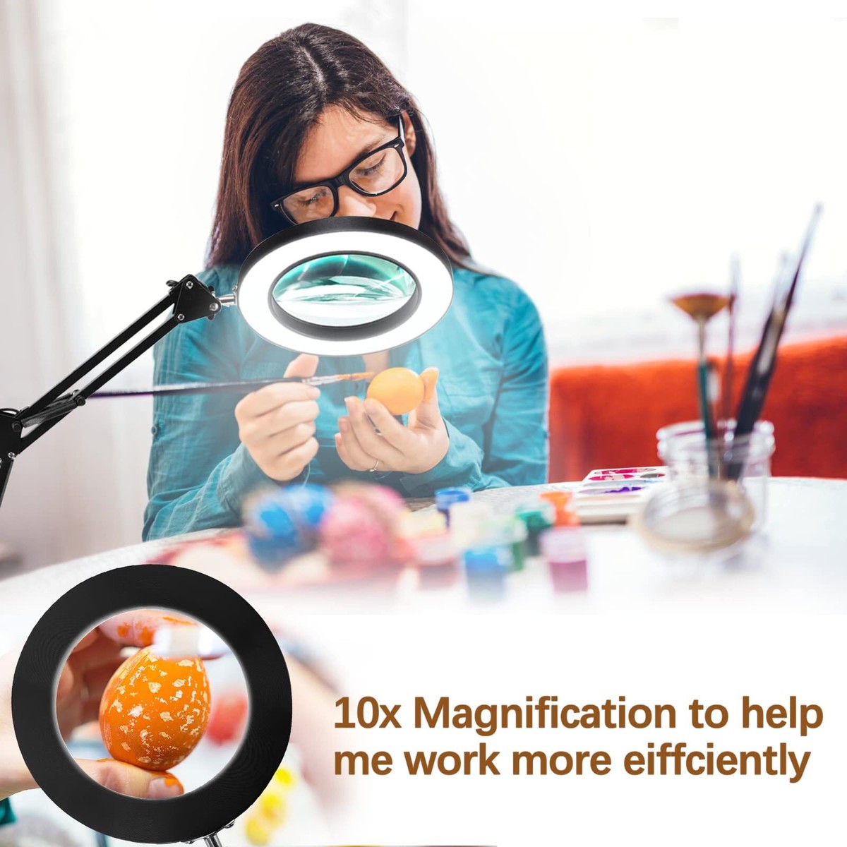 Magnify Stand 10X 30X Large Magnifying Glass With Light And Stand, 5 ...
