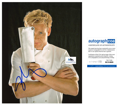 GORDON RAMSAY AUTOGRAPH SIGNED 8x10 PHOTO MASTERCHEF HELL'S KITCHEN ...