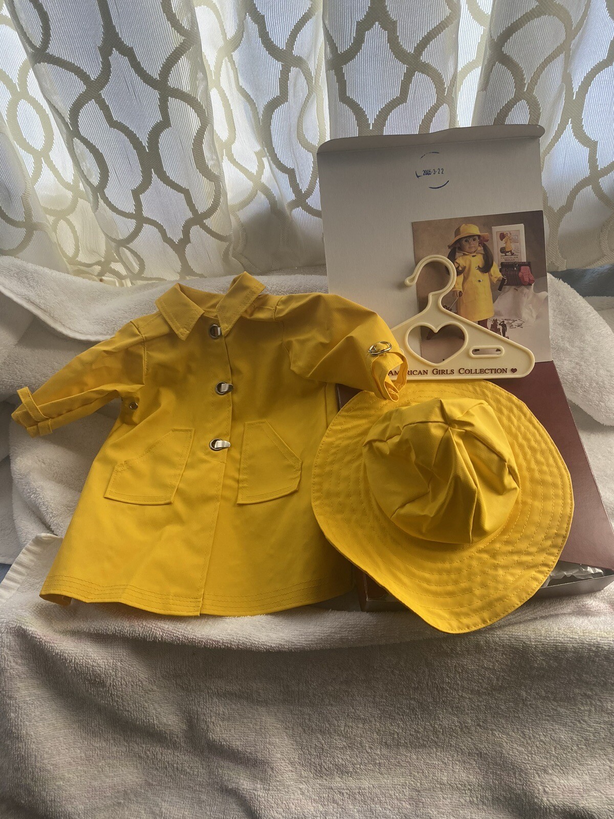 American Girl Molly Yellow Slicker and Hat | eBay