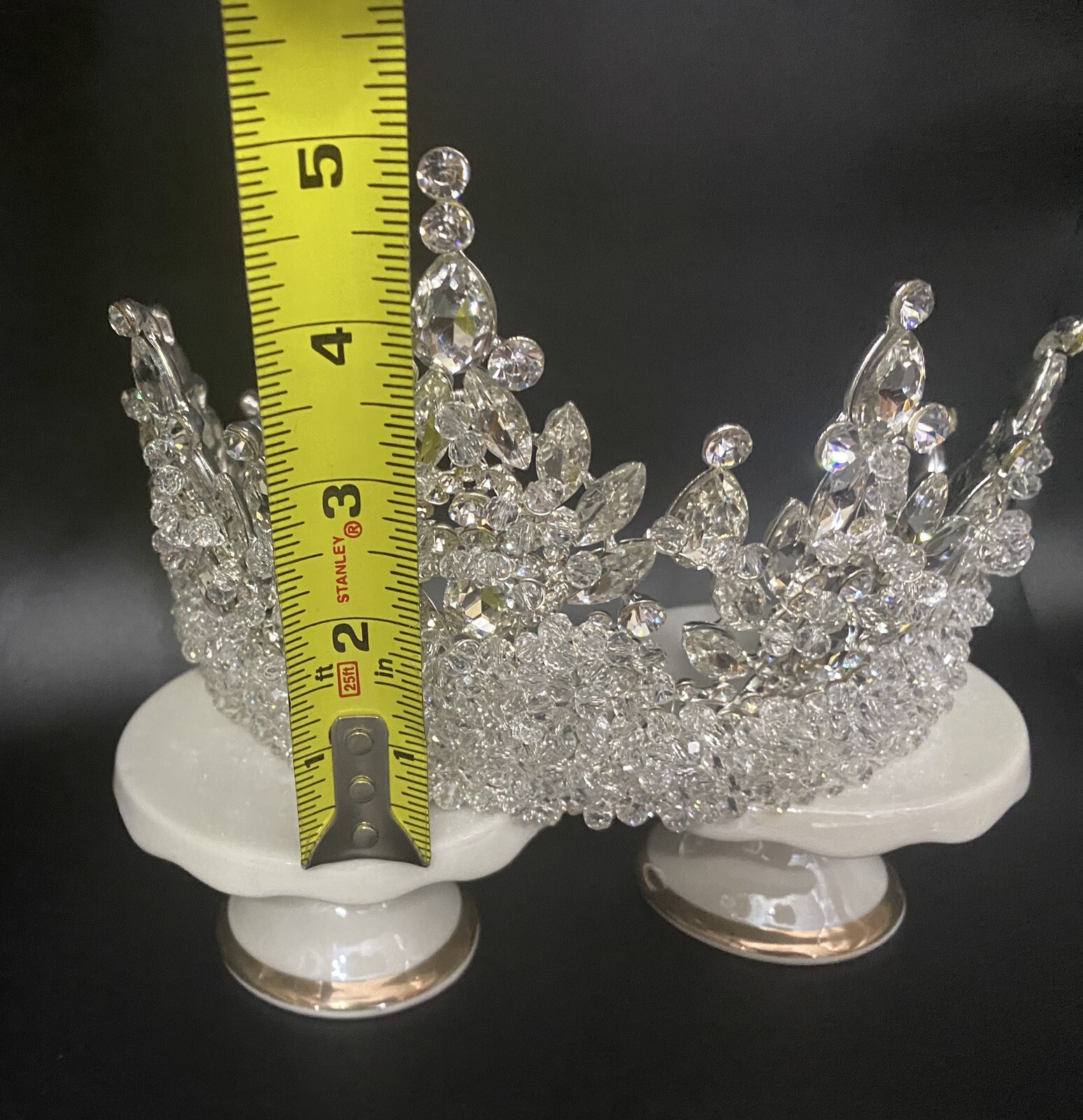 ELEGANT HANDMADE CRYSTAL BEADS BRIDE PEGEANT CROWN | eBay