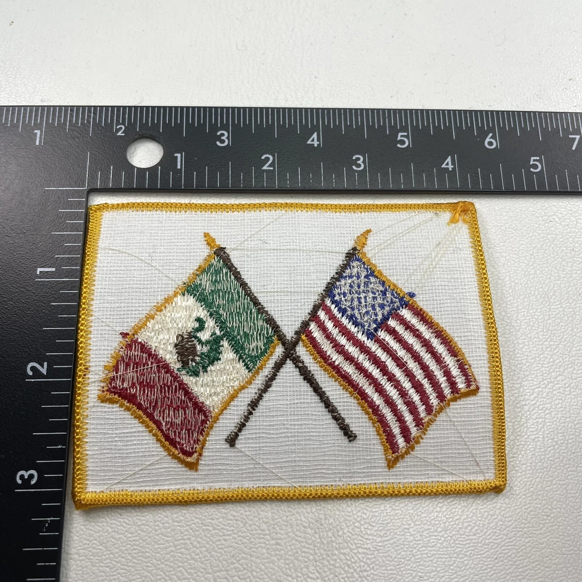Mexican American Flags Crossed