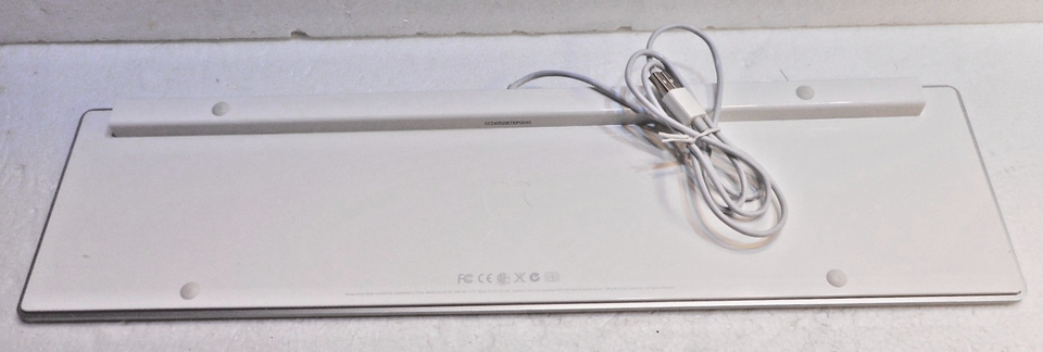 Apple A1243 Ultrathin Slim Wired Aluminum Keyboard 2x USB ports VG | eBay