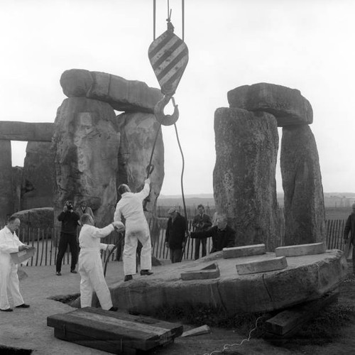 Landmarks - Stonehenge Repair - 1964 OLD PHOTO | eBay