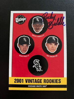 Rocky Biddle Signed 2001 Upper Deck Vintage #353 Card Chicago White Sox ...