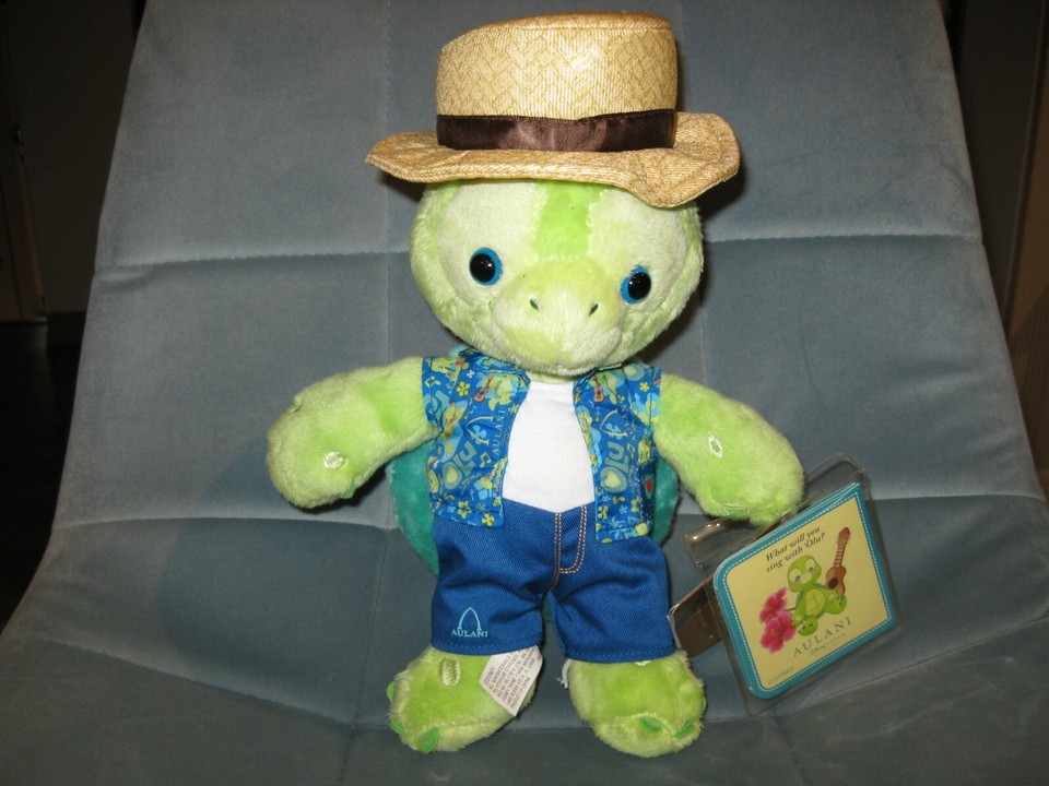 AULANI DISNEY RESORT OLU PLUSH SEA TURTLE 11" "ALOHA" WEAR PLUSH DUFFY ...