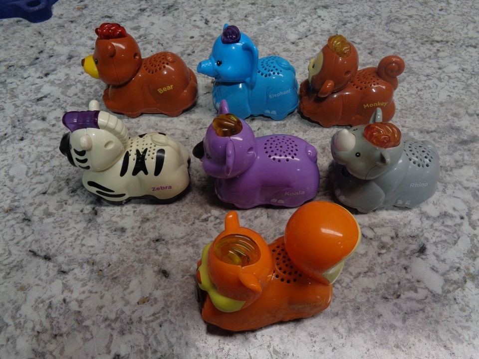 Lot 7 Vtech Go Smart Wheels Animals – Elephant, Koala, Squirrel, Zebra ...