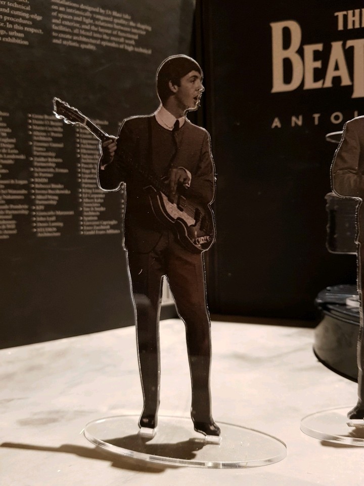 The Beatles figures cristal clear acrylic b&w. They look incredibly ...