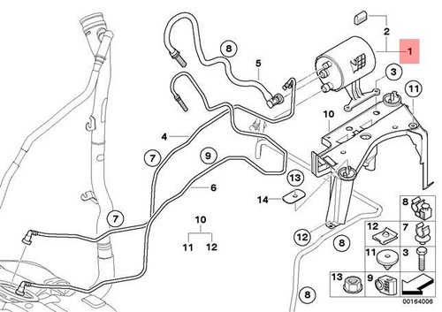 Genuine BMW E81 E82 Vapor Canister Activated Charcoal Filter OEM ...