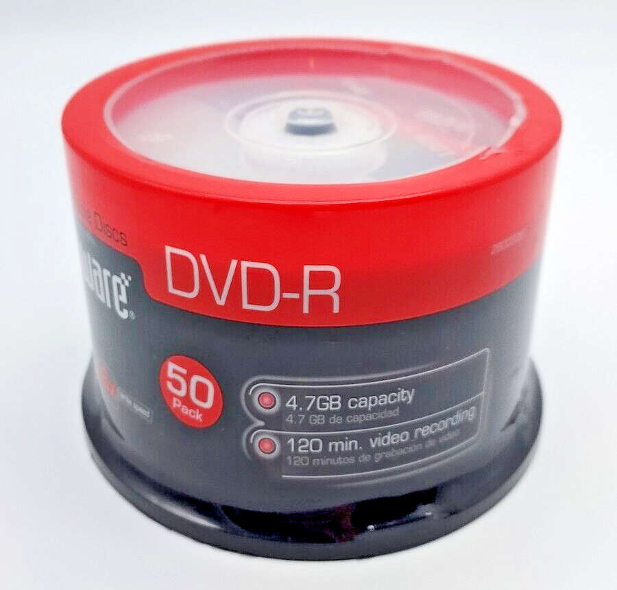 50-Pack Spindle Gigaware DVD-R 120Min VIDEO 4.7GB DATA 16X Speed Blank ...