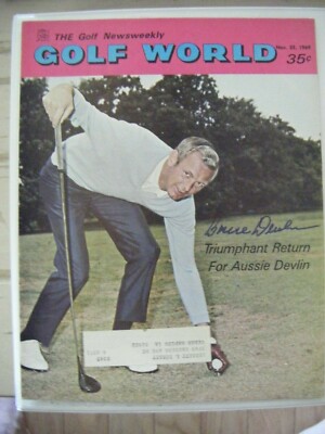 BRUCE DEVLIN signed 1969 GOLF WORLD magazine AUTO Autographed AUSTRALIA ...