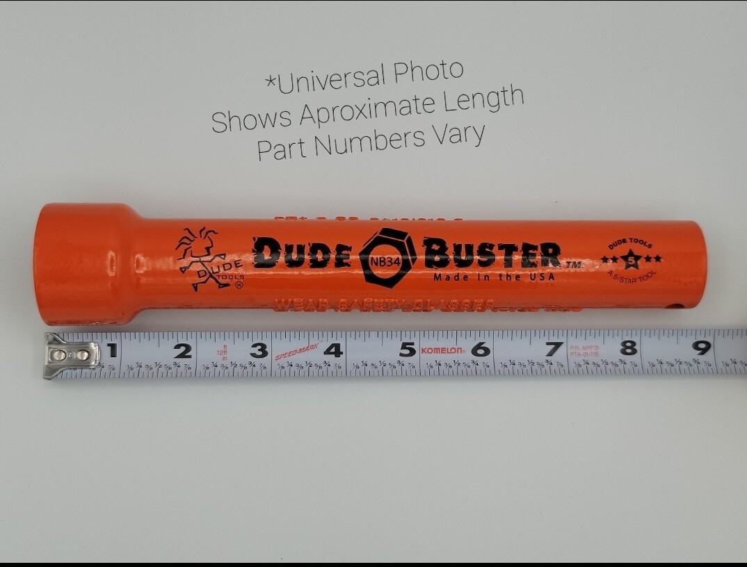 Dude Buster (NB114) 1/2" Drive x 1-7/8" Nut, Extra Deep Impact Socket ...
