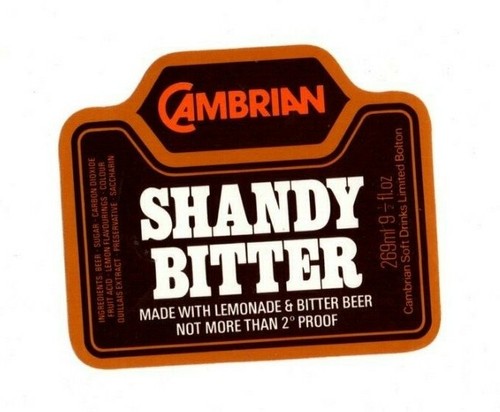 England - Vintage Label - Cambrian Soft Drinks, Bolton - Shandy Bitter ...